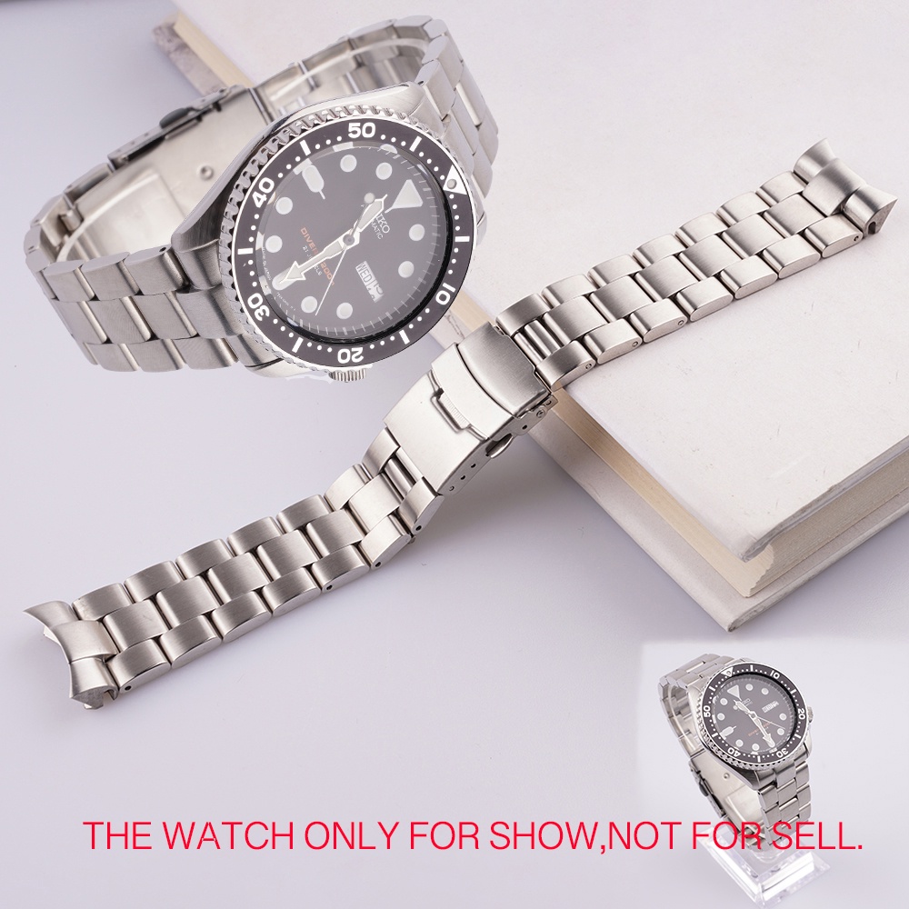 SEIKO Solid Curved End Links Replacement WatchBand Strap Bracelet ...
