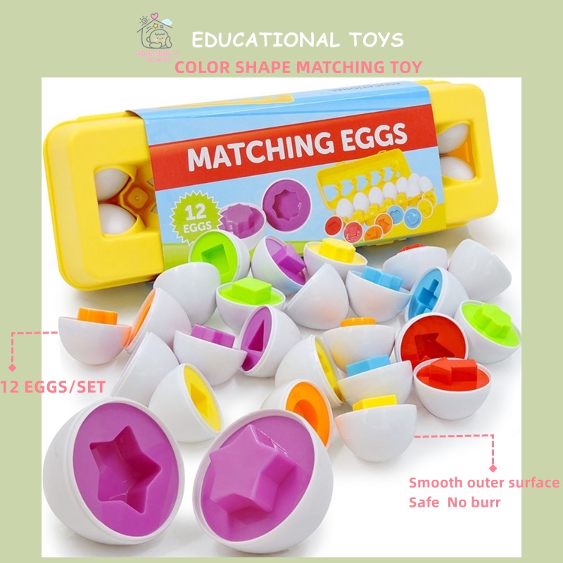 (Ready Stock)Educational Toy Montessori Toy Shape Matching Toy Color ...