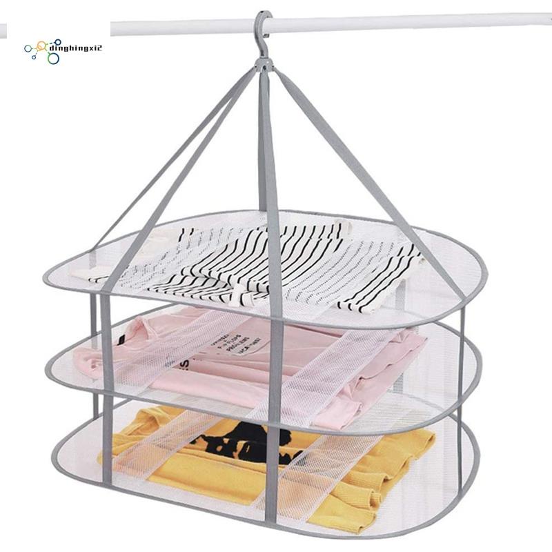 Sweater Drying Rack Hanging Clothes Hanging Dryer Laundry Mesh Drying ...