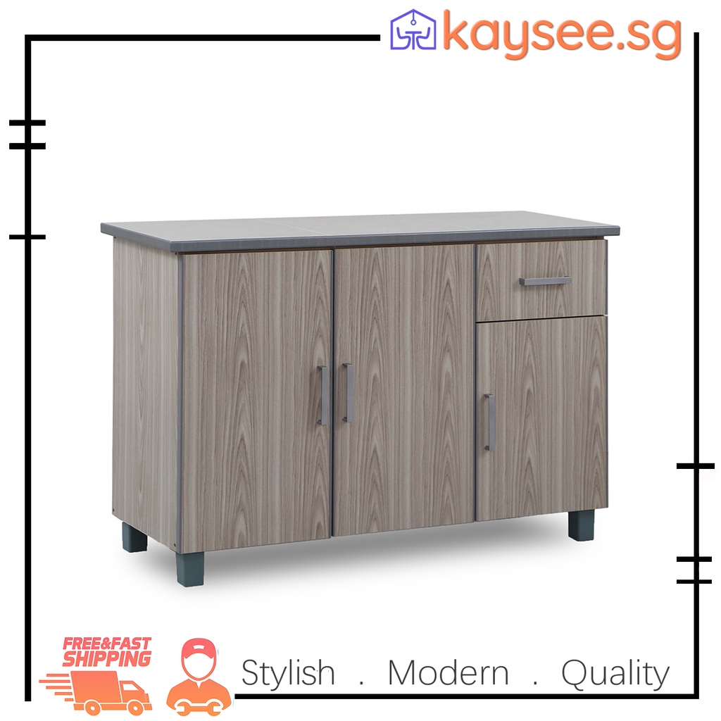 kaysee|Dawnette Kitchen Cabinet with 3 Doors Storage & Drawer | Shopee ...