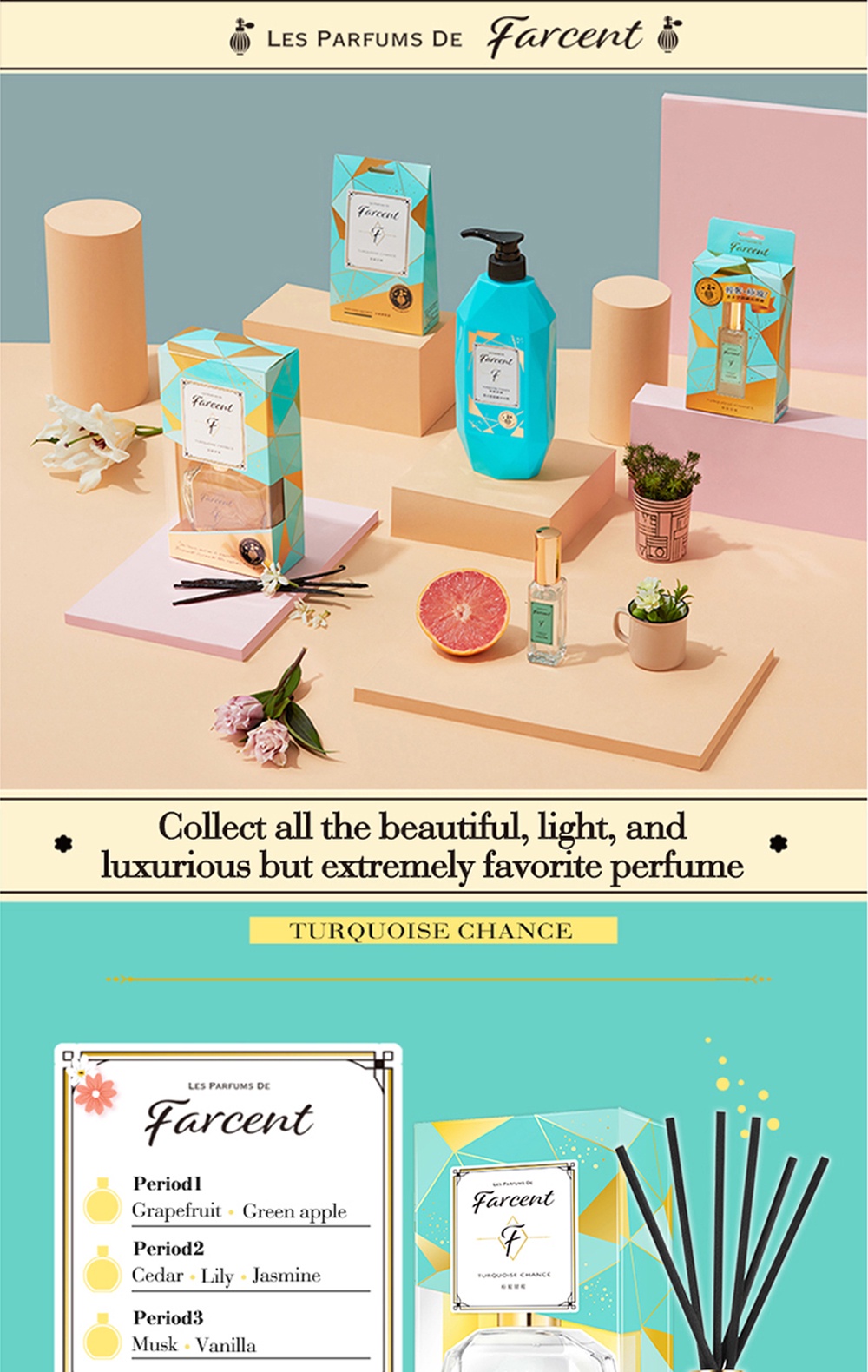 Farcent Les Parfums De Indoor Perfume Diffuser And Refill Premium Reeds ...