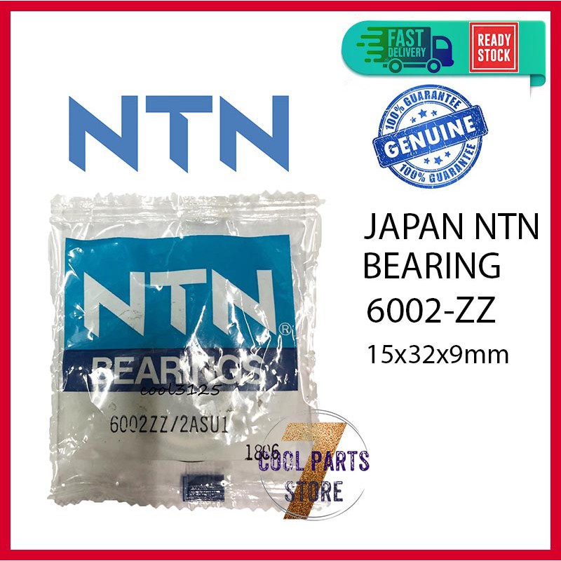 6002 ZZ NTN Japan Bearing 6002-ZZ (15 X 32 X 9mm) | Shopee Singapore