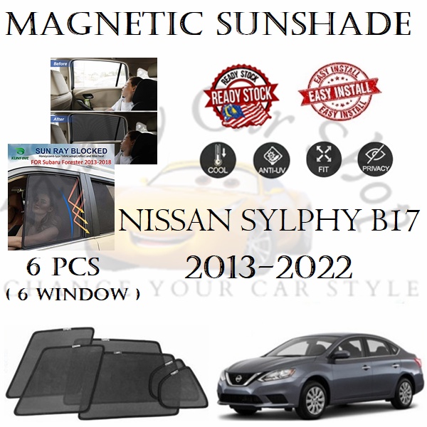 Nissan Sylphy B17 2013-2022 Ideally Magnetic Sunshade | Shopee Singapore