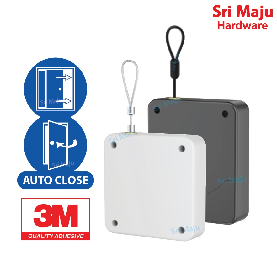MAJU DS-WB Automatic Door Closer Soft Close Adjustable Wire Rope Punch ...