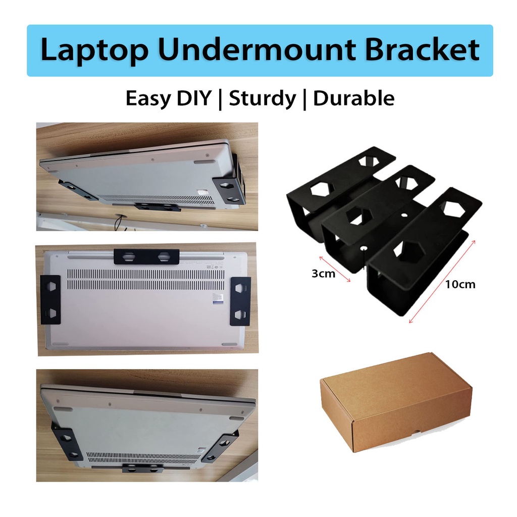 Under Desk Laptop Holder Laptop Mount Under Desk Laptop Bracket High ...