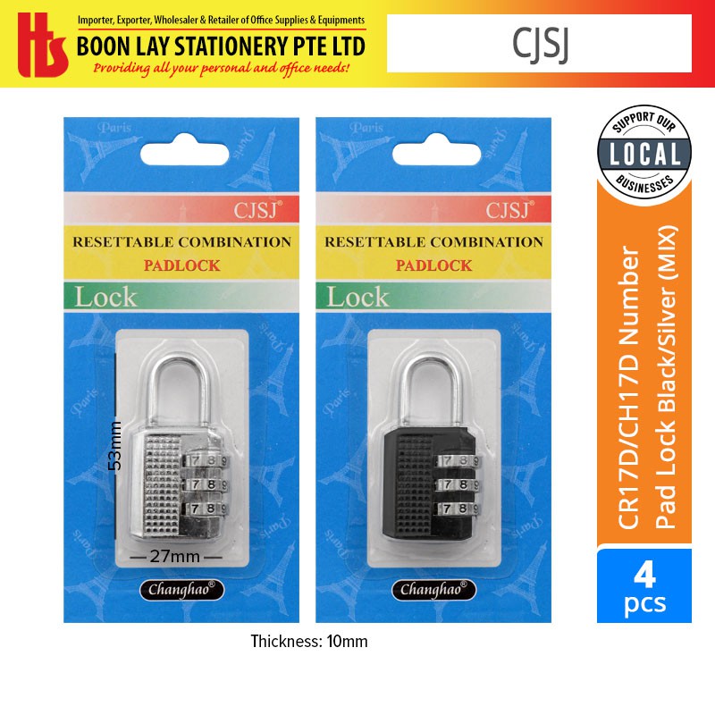 CJSJ CH17D/CH17E Resettable Number Combination Pad Locks Luggage Lock ...