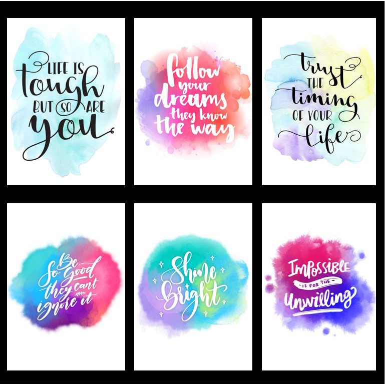Batch 10 Aesthetic Home Wall Decor Motivational Positive Quotes Bible ...
