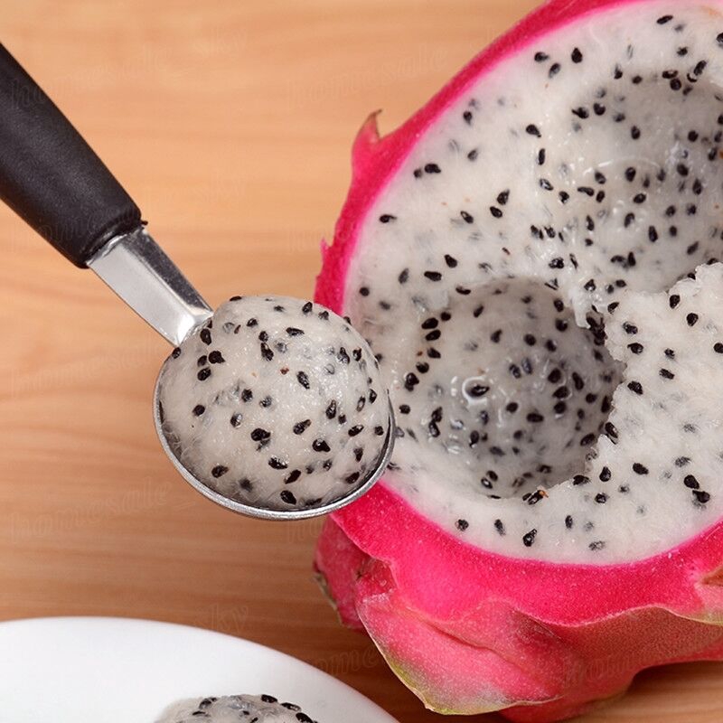 Stalinless Steel Dual Double-end Melon Baller Scoop Fruit Spoon Ice ...