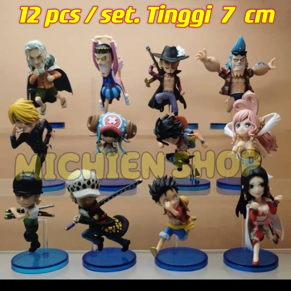Action Figure One Piece Wcf Figure Set of 12 Cake Topper | Shopee Singapore