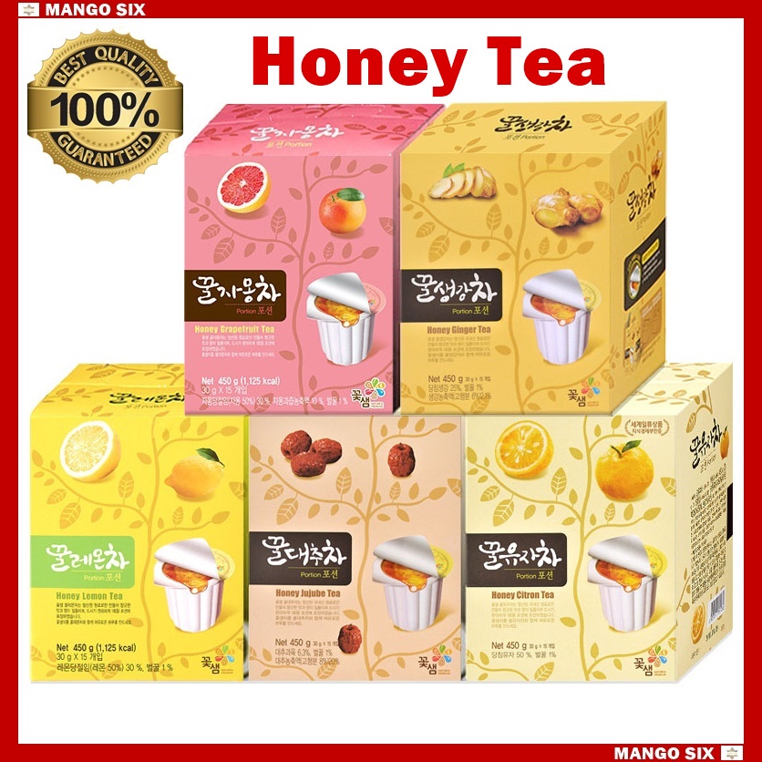 kkohshaem Korean Honey Tea Portion Honey Citron, Honey Lemon, Honey ...