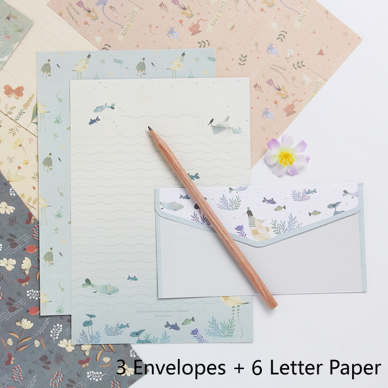 [Ready Stock] 9 Pcs Creative Romantic Letter Paper Envelope Set INS ...
