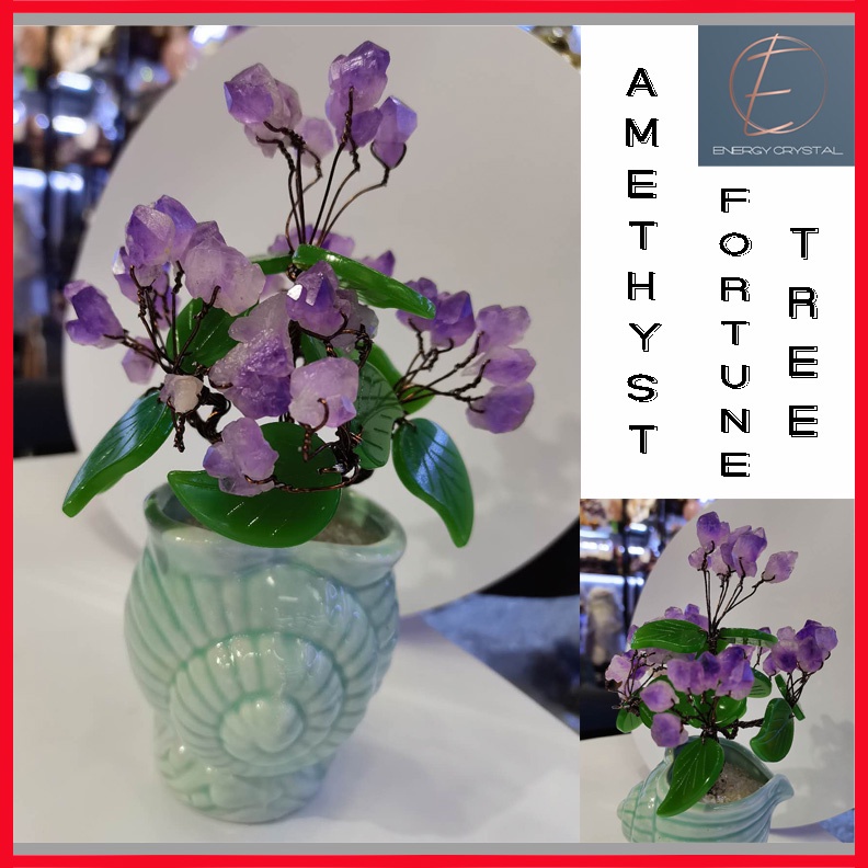 SG Mini Amethyst Treasure Tree Christmas Gift Chinese New Year ...