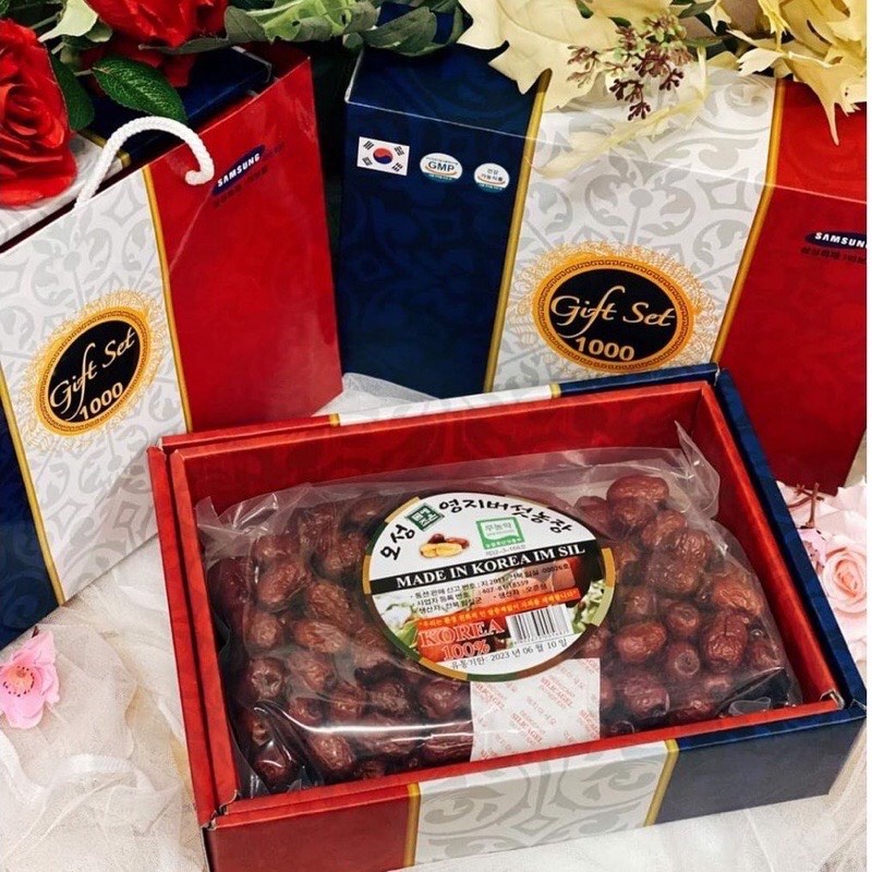 Samsung Gift Set premium dried red apples 1kg box - Korea (Free bag ...