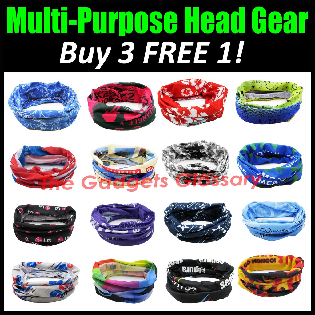 [DESIGN 1-20] Head Gear Bandana Headband Headbuff Buff For Helmet ...