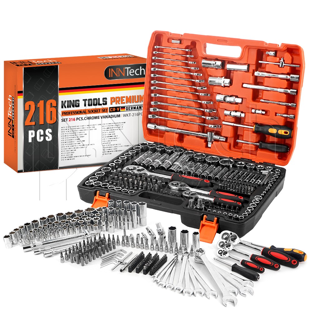 InnTech King Tools Wrenches Block Set 216 Pieces (Large Set) Wrench ...