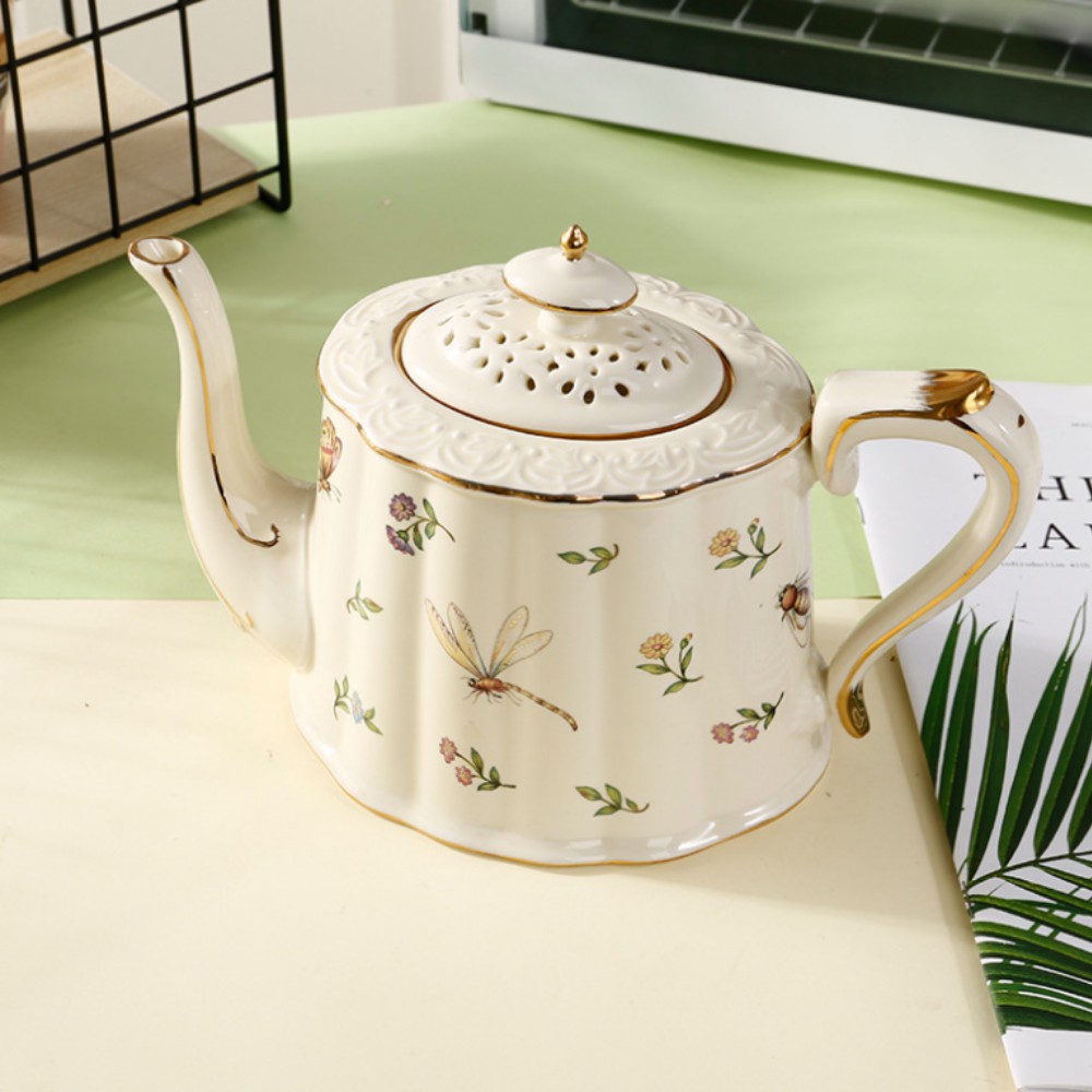 【SG】Vintage Ceramic Teapot Set Premium European Tea Set Porcelain Tea ...