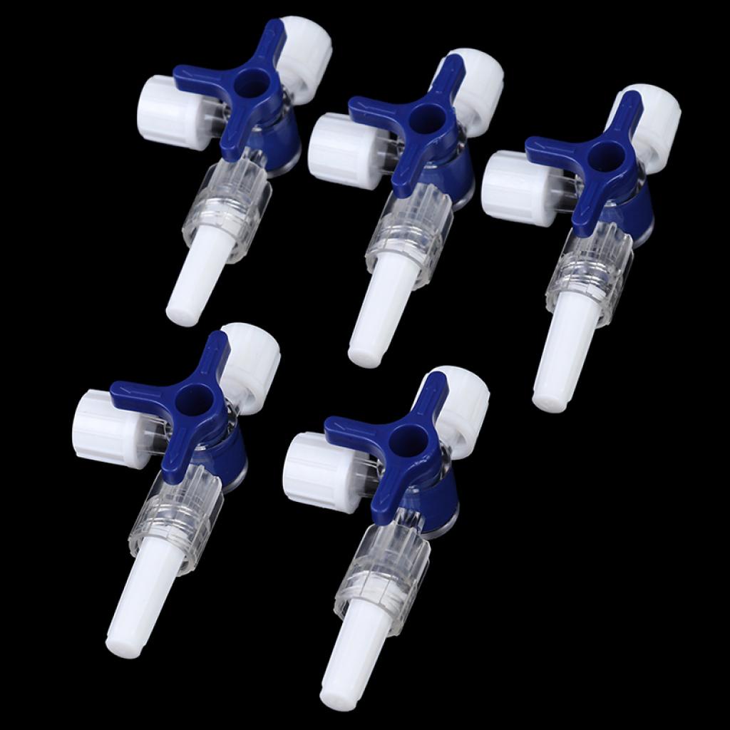 [Eetmo] 5Pcs Three Way Stop Cock Lock Adapter 3 Way Stopcock T ...