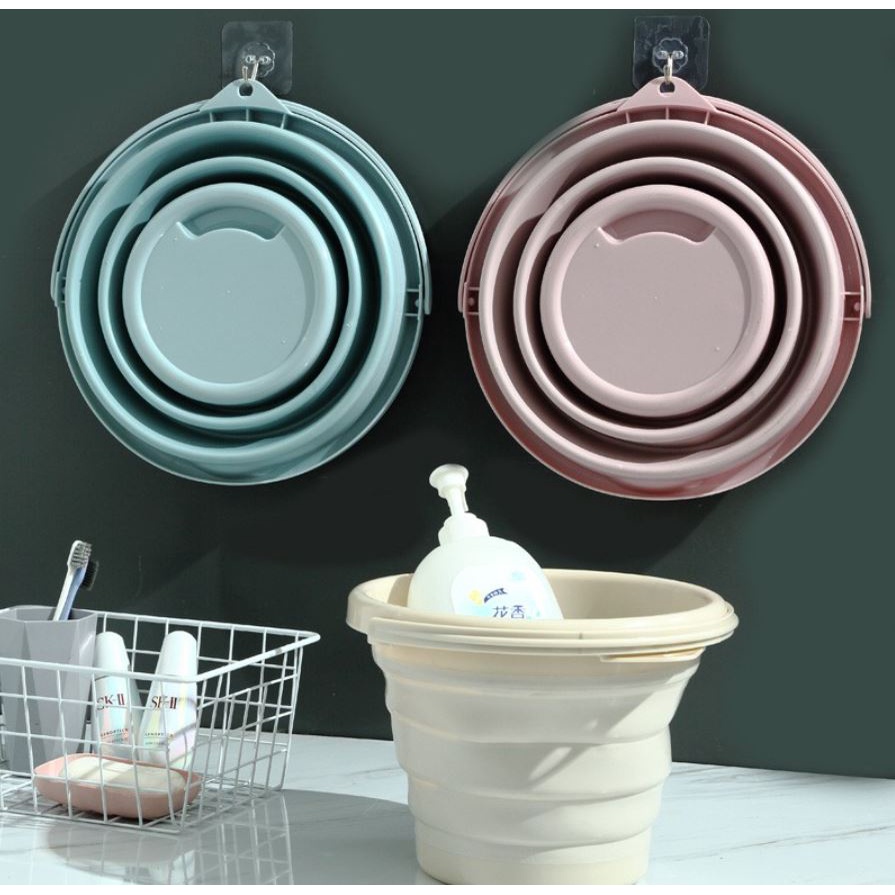 Premium Collapsible Foldable Pail Bucket home kitchen bathroom Folding ...