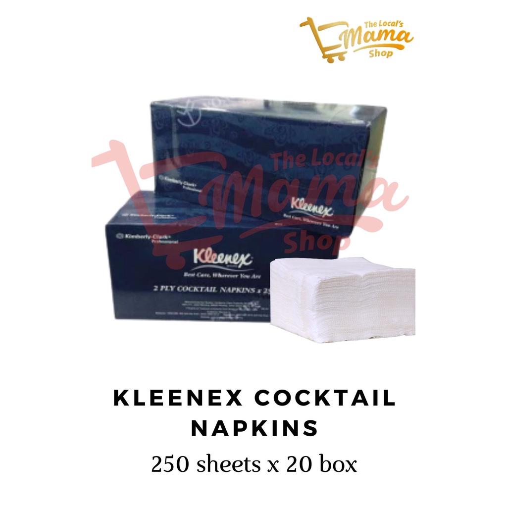 [Carton] [ 20 box x 250 pcs x 2 PLY ] Premium Bar White Cocktail Napkin ...