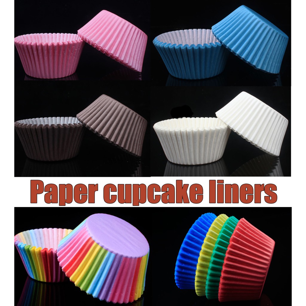 50 / 100pcs Paper cupcake liner - large greaseproof baking paper cups ...