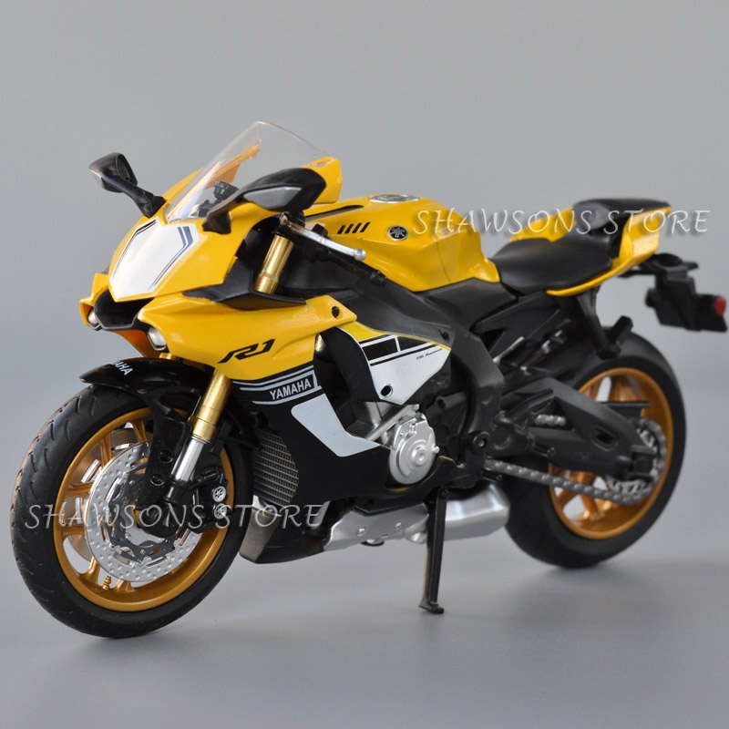 1:12 Scale Diecast Motorcycle Model Toys Yamaha YZF R1 Sports Bike ...