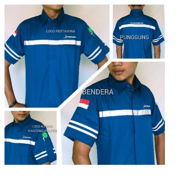 KEMEJA New Pertamina Short Sleeve Pertamina Uniform/Pertamina wearpack ...