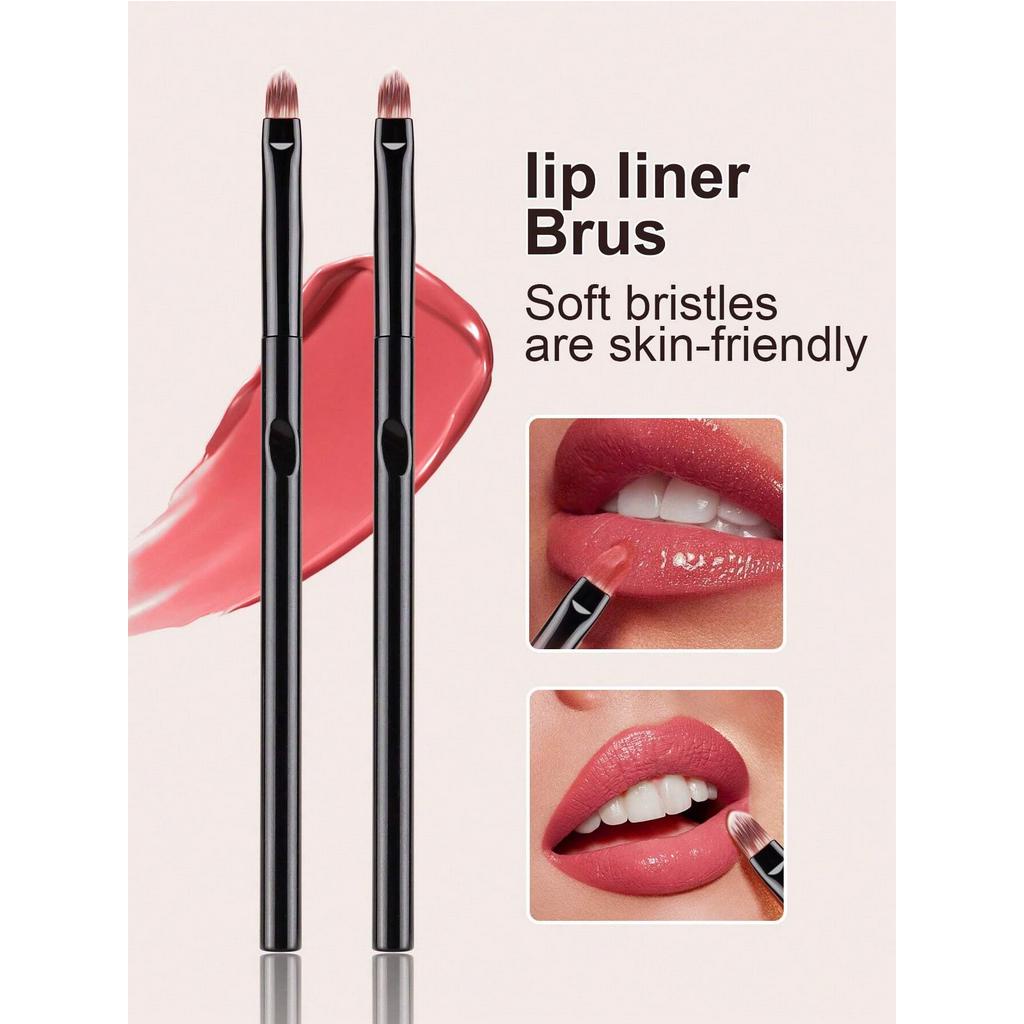 2pcs Black Lip Brush Makeup Tool Professional Lipstick Coloring Beauty ...