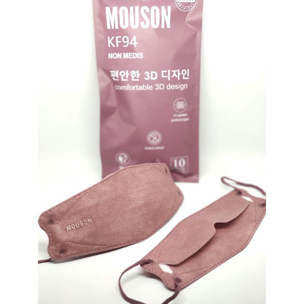 HITAM PUTIH Korean KF94 MASK BLACK WHITE KEMENKES (CONTENTS 10pcs/PACK ...