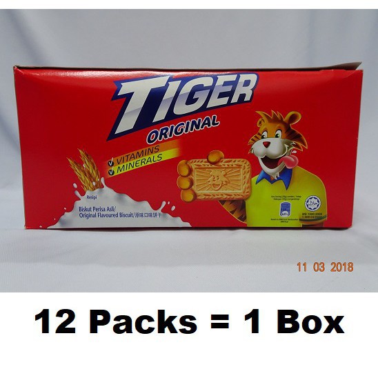 12 Packs Tiger Biscuit 60g Each HALAL | Shopee Singapore