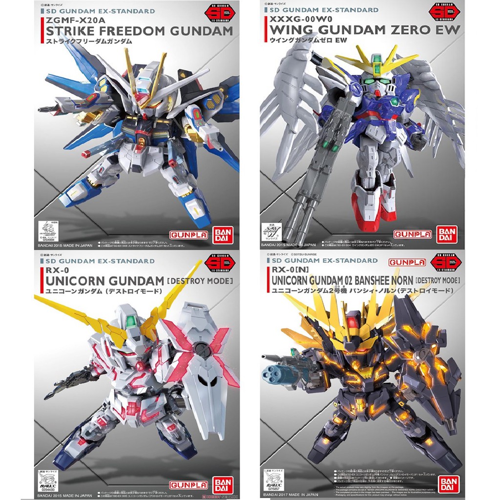 BANDAI GUNPLA Gundam SD Wing Strike Freedom Unicorn | Shopee Singapore