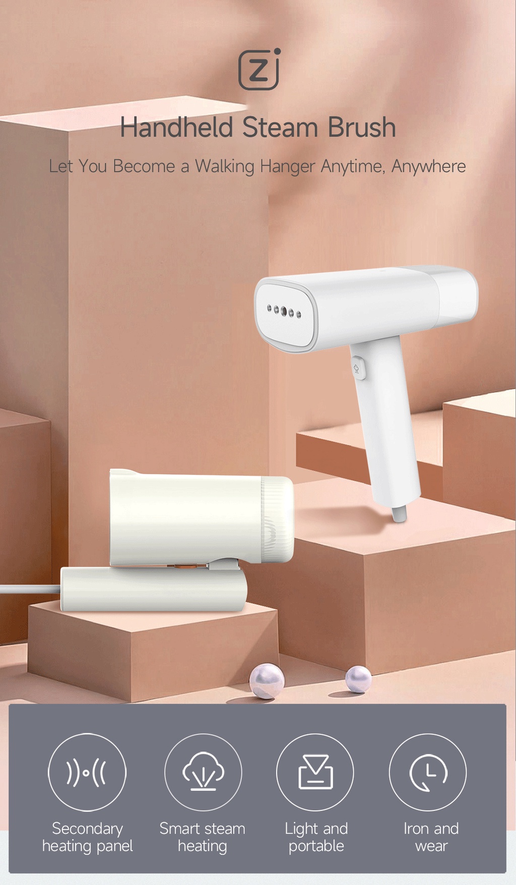 Xiaomi Zajia Handheld Steamer Iron Portable Handheld Garment Steam Travel Steam Iron Home Steam ...