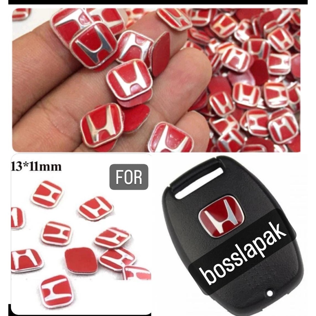 MERAH Red Honda Key Emblem Sticker Honda Mobilio Brio Jazz Key Logo ...