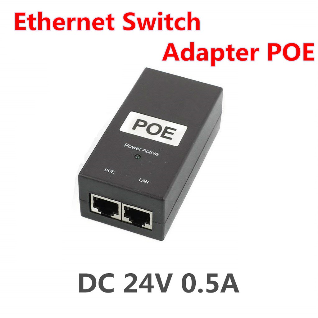 24V 0.5A Ethernet Switch Adapter POE Power Supply Injector Power Over ...