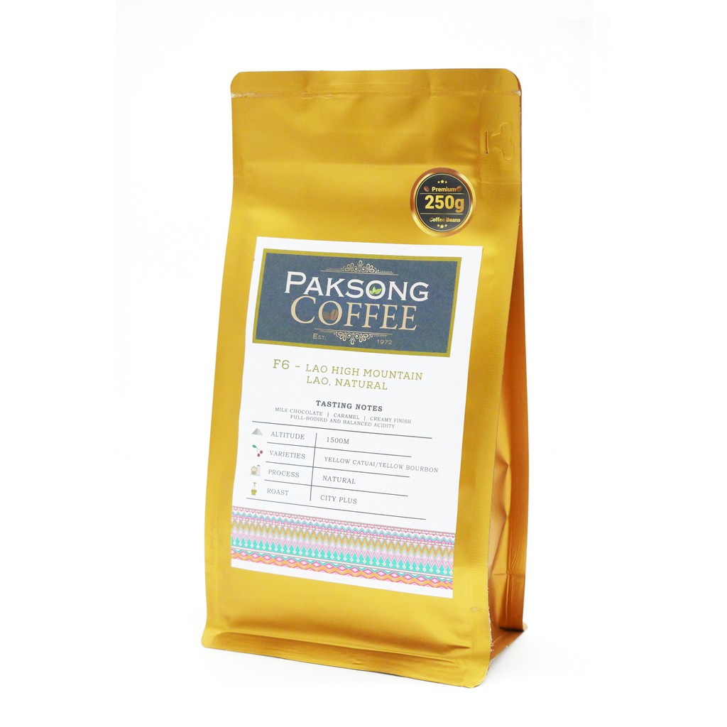 Paksong Coffee F6 - Lao High Mountain 250g Roasted Coffee Beans ...