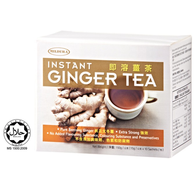 Mildura Instant Ginger Tea - Teh Halia Segera Halal - 15g x 10 Packet ...