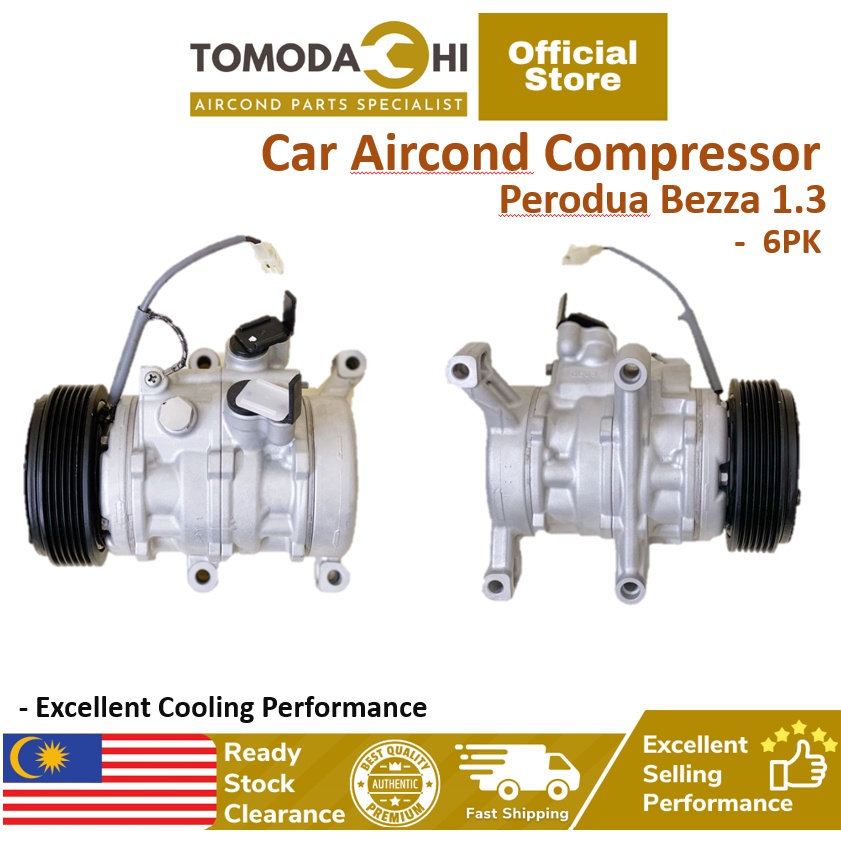 TOMODACHI Car Air Cond Compressor Aircond Perodua Bezza 1.0 1.3 | Myvi ...