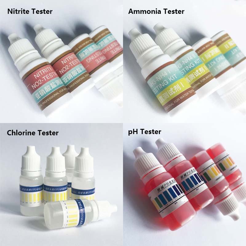 Water Quality Test Reagent Kit pH Tester Chlorine Tester Ammonia Tester ...