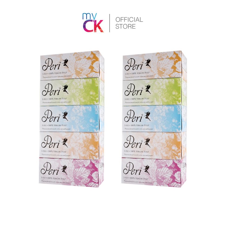 (Bundle of 2) Peri Box Tissue Pure Pulp 3ply 5x100's | Shopee Singapore