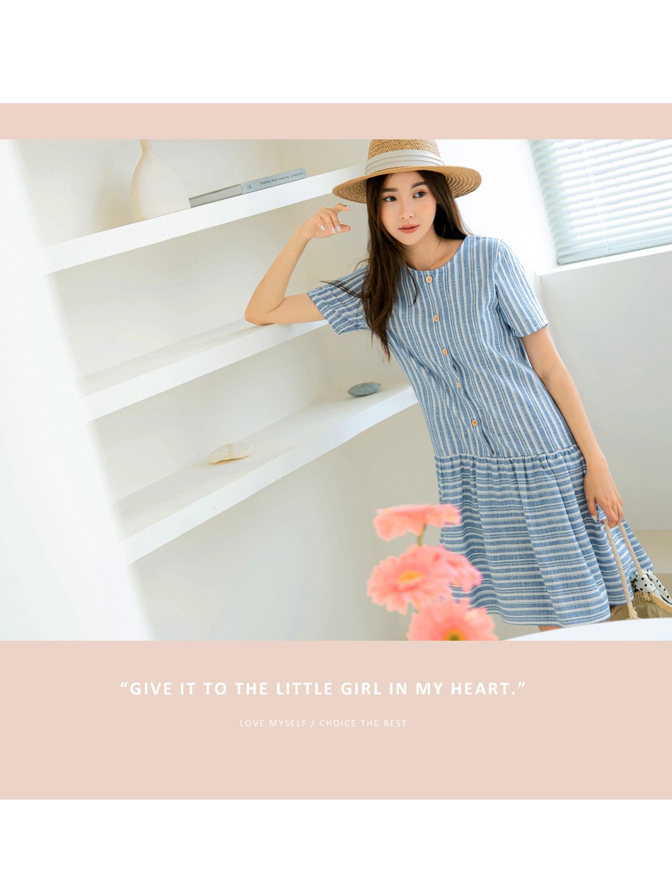 SG LOCAL WEEKEND X OB DESIGN CASUAL SUMMER WOMEN CLOTHES STRIPED LINEN ...