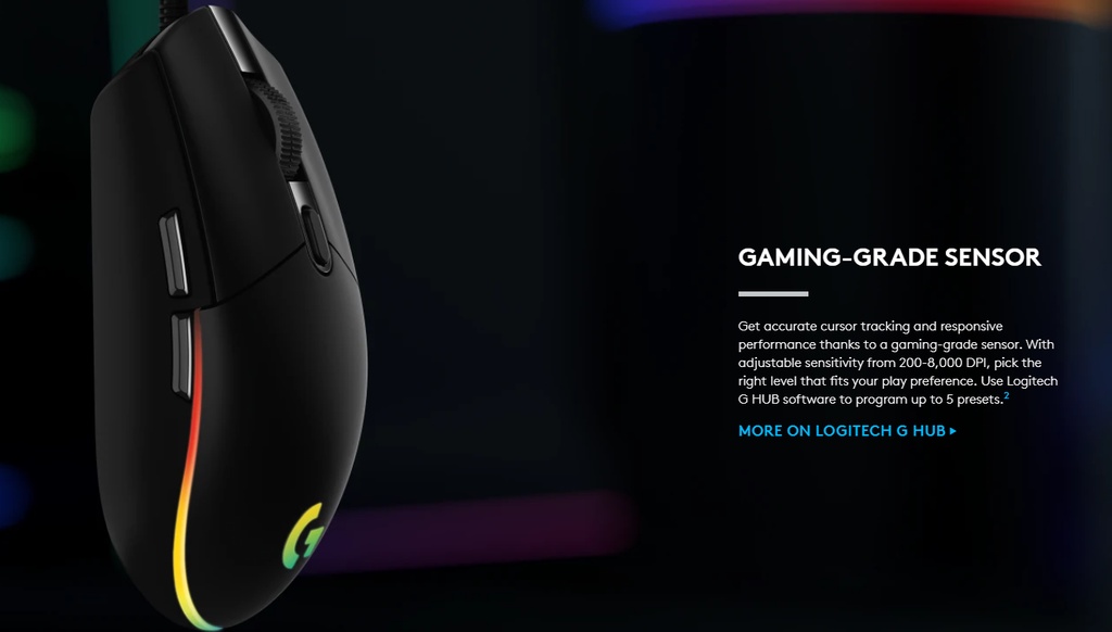 LOGITECH G102 GAMING WIRED MOUSE WITH 8000 DPI | GAMING GRADE SENSOR ...