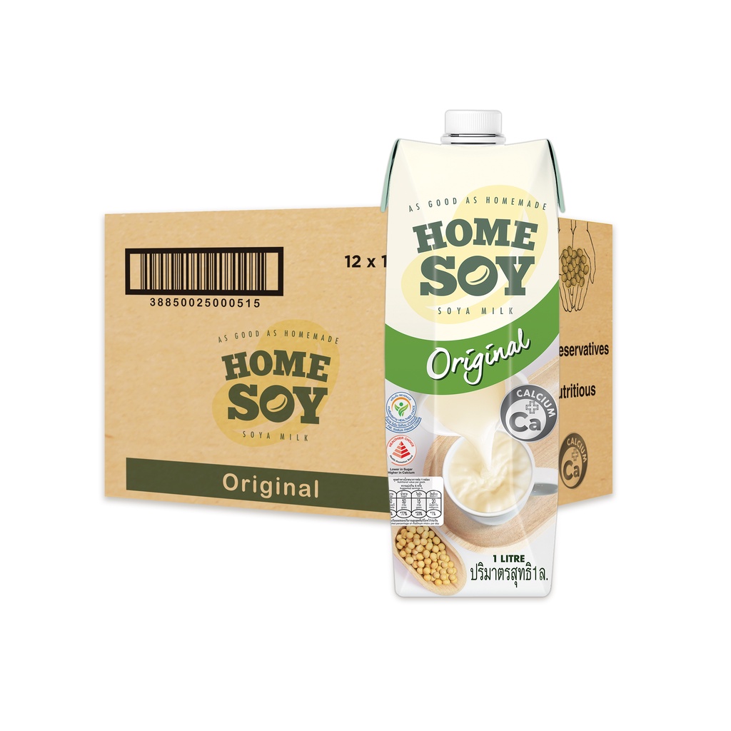 Homesoy Soya Milk Original 1L x 12 | Shopee Singapore