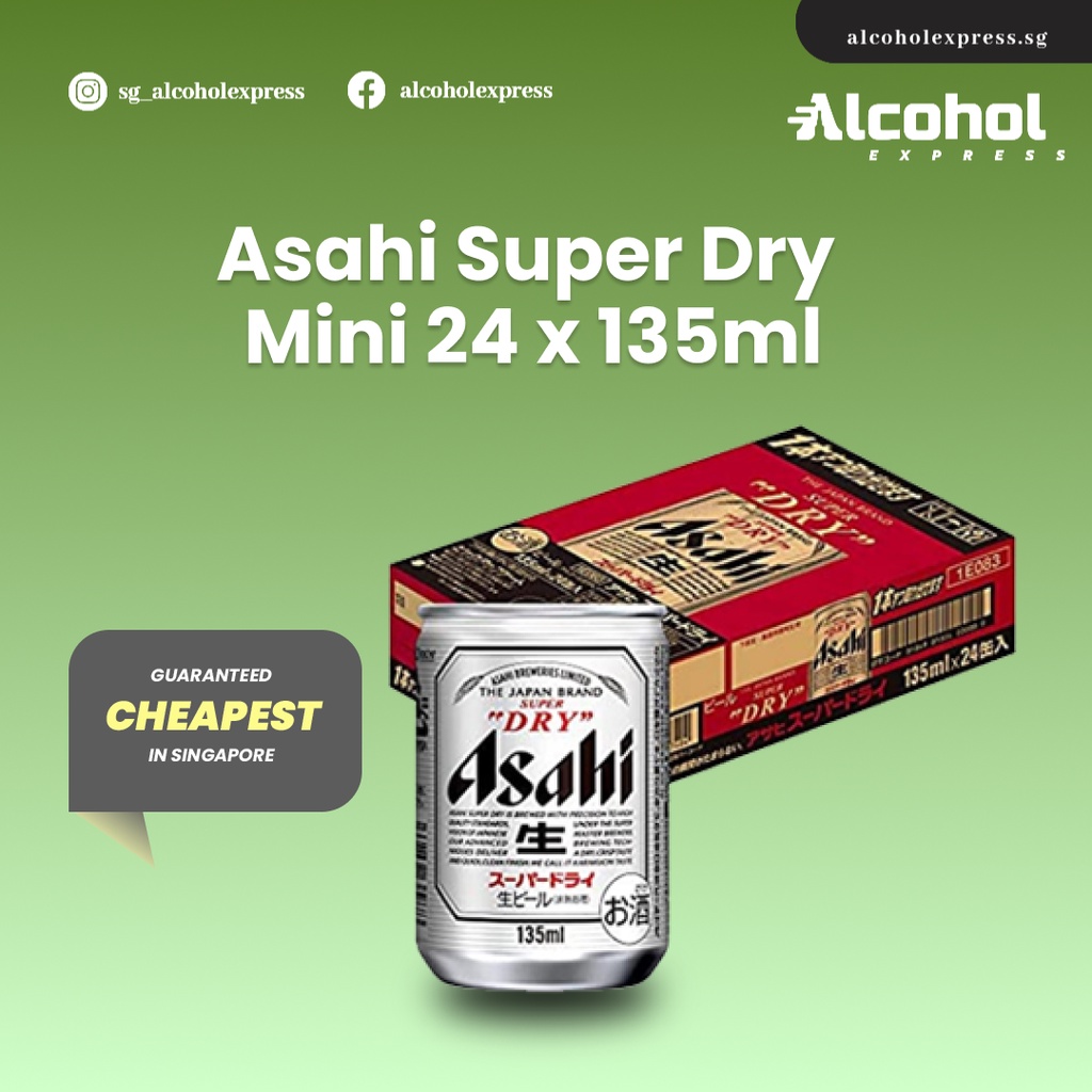Asahi Super Dry Mini 135ml x 24 (BBD 11/24) | Shopee Singapore