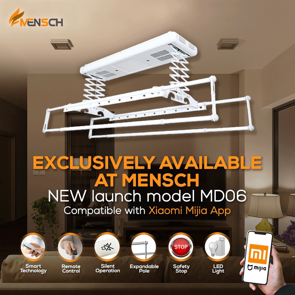 Mensch Automated Laundry Rack System MD06 *Laundry Rack*Smart Laundry ...