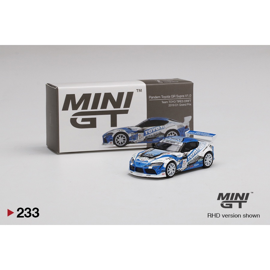MINI GT 233 1/64 Pandem Toyota GR Supra V1.0 Team TOYO TIRES DRIFT 2019 ...