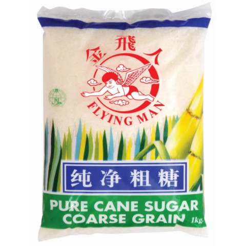 [Bundle of 2] Flying Man Coarse Grain Pure Cane Sugar 白糖 1Kg | Shopee ...