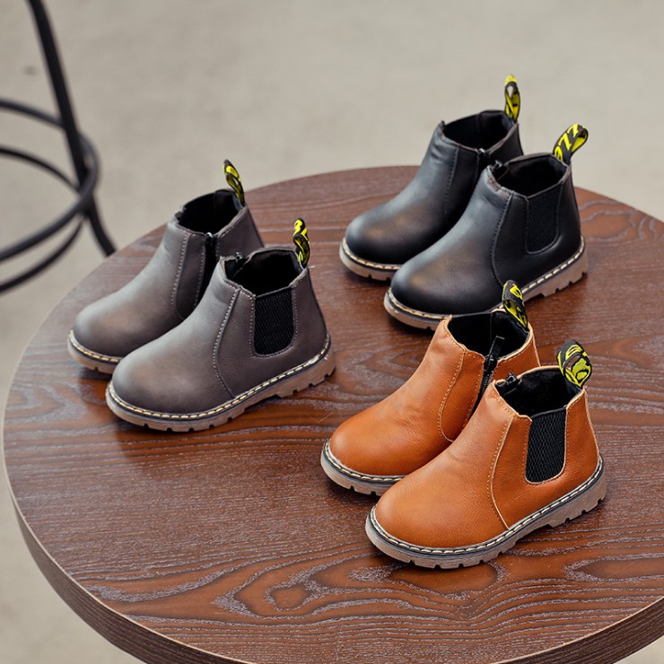 Autumn Winter Children Booties kids Martin Boots Snow Baby Shoes ...