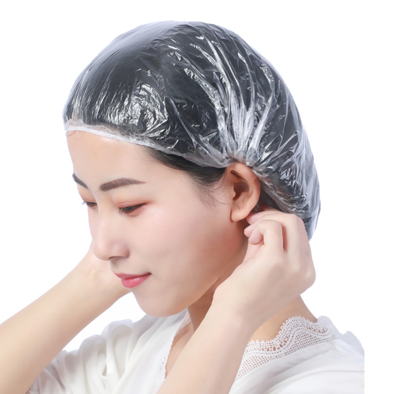 100 x Disposable Shower Cap kitchen Cooking Hair Anti-fume Care Cap ...