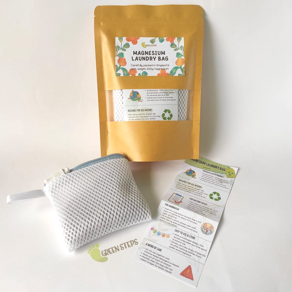 [GREENSTEPS SG] Magnesium laundry bag || 100g magnesium 99.95%|| 365 ...