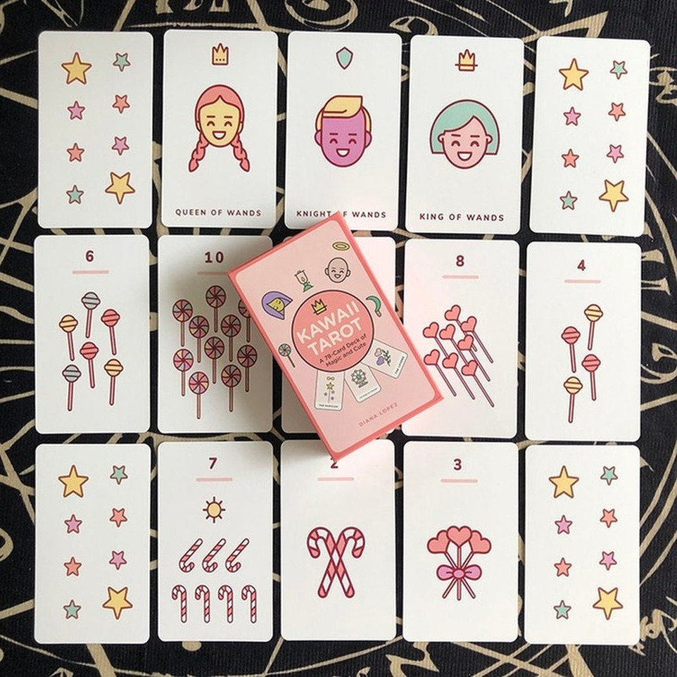 🔥shiping in 24h🔥 Kawaii Tarot A 78-Card Deck of Magic and Cute Card PDF ...