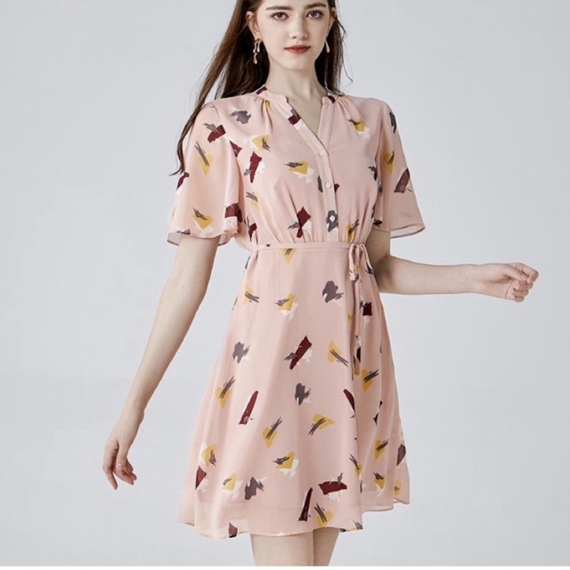 G2000 Printed Chiffon Dress (Fit & Flare) | Shopee Singapore